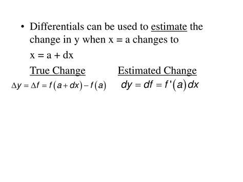 Ppt 4 4 Linearization And Differentials Powerpoint Presentation Free Download Id 5863765