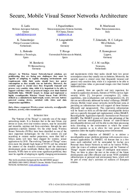 Pdf Mobile Secure Visual Sensor Networks Design