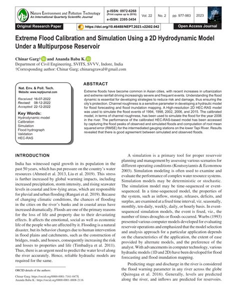 pdf extreme flood calibration and simulation using a 2d hydrodynamic model under a
