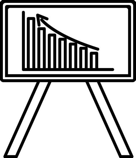Black Line Art Graph Presenting On Board 25009077 Vector Art At Vecteezy