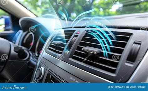 Car Dashboard Infographic Airflow Patterns Temperature Control And