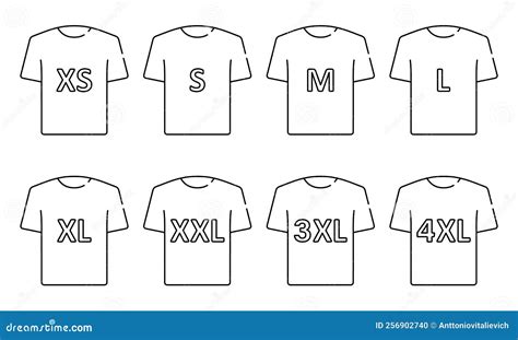 An Man T Shirt Size Guide Chart Vector Royalty Free Cartoon