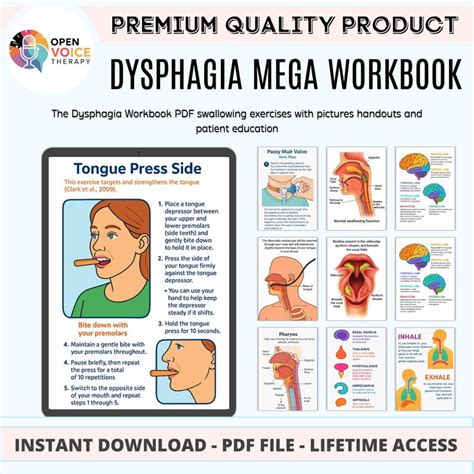 The Dysphagia Workbook Pdf Swallowing Exercises With Pictures Handouts
