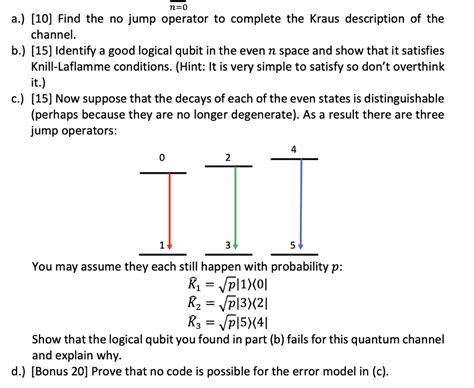 Solved 40 20 Bonus Single Subsystem Codes Suppose We
