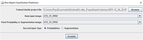 object classification using the ilastik plugin for fiji usage