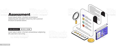 평가 개념 등대 웹 배너 포스터 표지 및 배너를 위한 3차원 디자인 3차원 형태에 대한 스톡 벡터 아트 및 기타 이미지 3