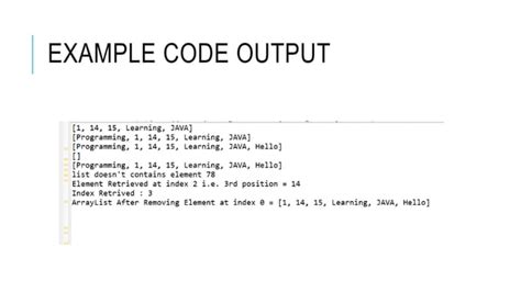 ArrayList Class And Useful Methods Pptx
