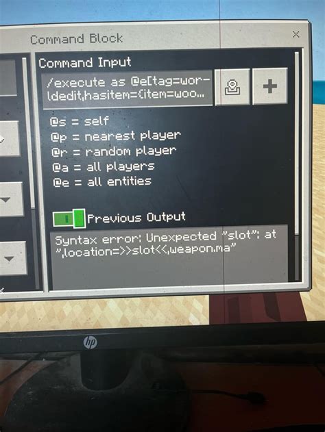 How Do I Make This Command Block Work Bedrock World Edit R Minecraftcommands