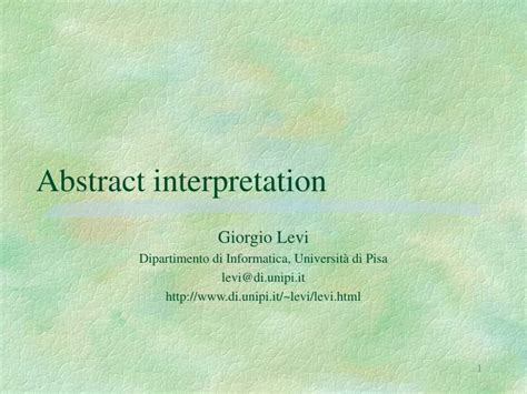 Ppt Abstract Interpretation Powerpoint Presentation Free Download