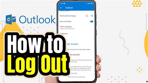 How To Sign Out Of Outlook App On Android Logout Outlook Account Youtube