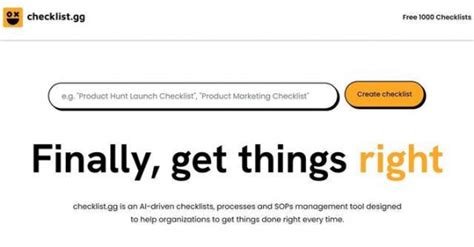 Checklist Gg Info Pricing And Guides Ai Tool Guru