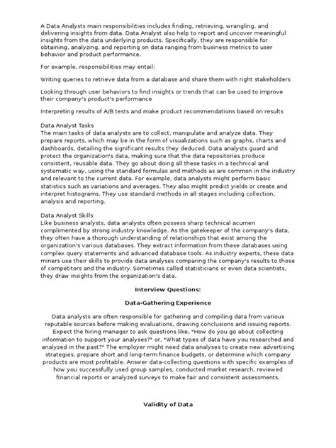 data analysts interview intelligence analysis data analysis