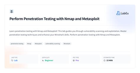 Perform Penetration Testing With Nmap And Metasploit Labex