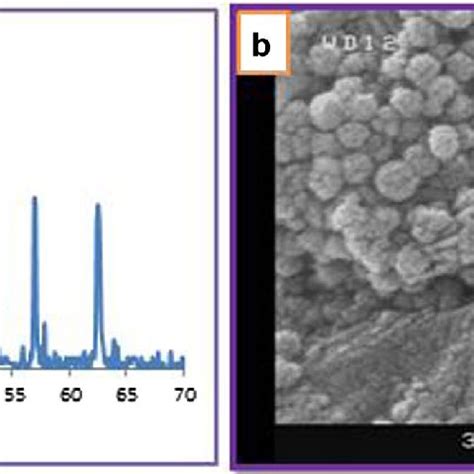 A XRD Pattern And B SEM Of Fe O Synthesized Using Cinnamon Extract Download Scientific Diagram