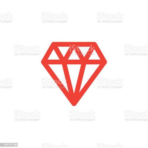흰색 배경에 다이아몬드 빨간색 아이콘입니다 빨간 평평한 스타일 벡터 일러스트 결정체에 대한 스톡 벡터 아트 및 기타 이미지 결정체 그래픽 디자이너 그래픽 사용자