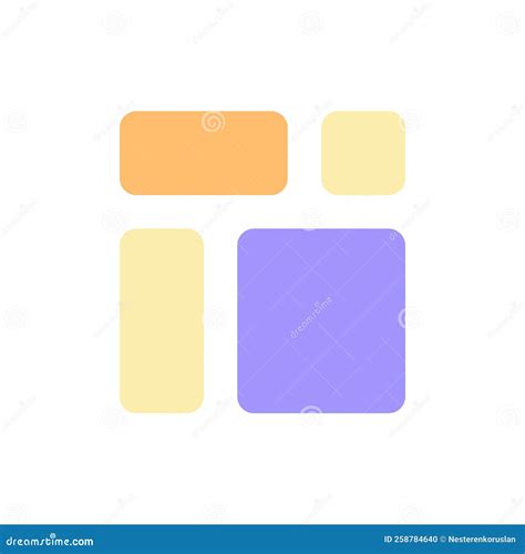 content blocks pixel perfect flat gradient color ui icon stock vector