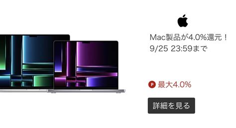 Apple公式サイト、楽天リーベイツ経由の購入で4 0 ポイント還元されるキャンペーンを実施中（9 25まで） ネタフル