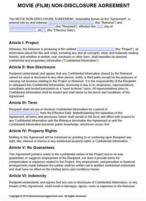 Non Disclosure Non Circumvention Agreement Template Parahyena