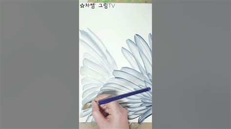 간단수채화 새 날개 그리기 붓터치 10분수채화 Shorts Youtube