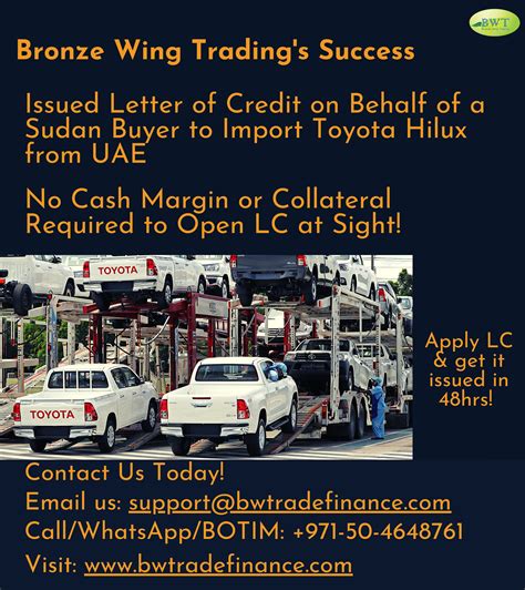 Infographic Lc Issuance Lc Mt700 Letter Of Credit Toyota Hilux
