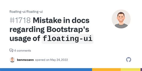 Mistake In Docs Regarding Bootstraps Usage Of `floating Ui` · Issue 1718 · Floating Ui