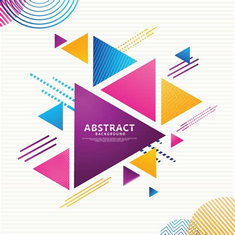 Dynamic And Futuristic Abstract Minimalist Colorful Triangles With Modern Pattern Background