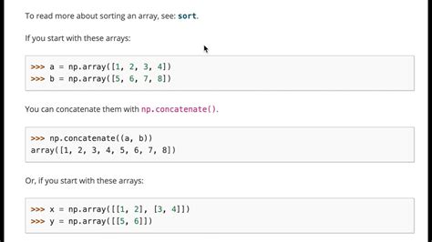 Numpy Adding Sorting In Arrays Youtube