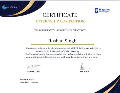 Cybersecurity Ediglobe Internship Professionalgrowth
