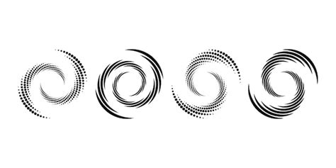 Premium Vector Spiral Speed Motion Dots Or Line Black Halftone