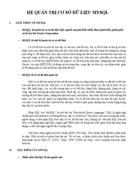 Báo Cáo Mysql Pdf