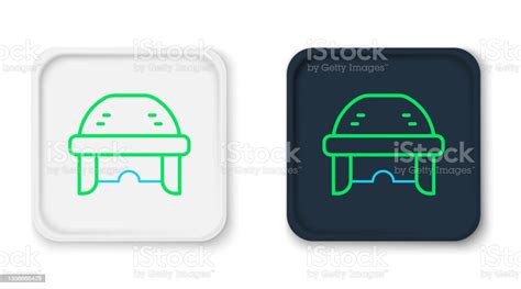 흰색 배경에 격리 된 라인 하키 헬멧 아이콘 다채로운 개요 개념 벡터 Championship에 대한 스톡 벡터 아트 및 기타 이미지 Championship 검은색