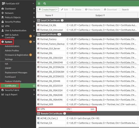 Technical Tip Ssl Vpn Certificate Replacement Fortinet Community