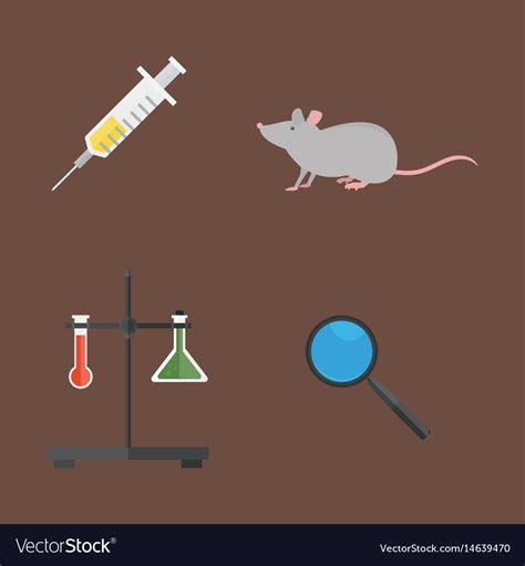 Lab Symbols Test Medical Laboratory Scientific Vector Image