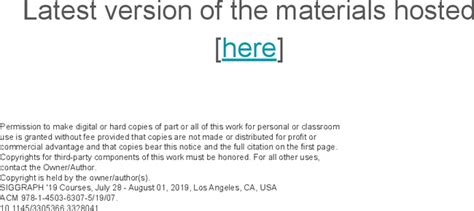 Differentiable Graphics With Tensorflow 20 Acm Siggraph 2019 Courses