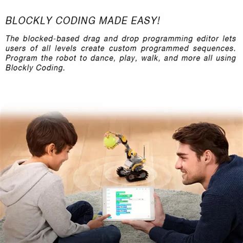 milagrow ubtech trackbot kit app enabled building and coding stem robot