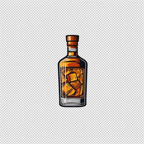 Premium Psd Sticker Logo Whiskey Isolated Background Isola