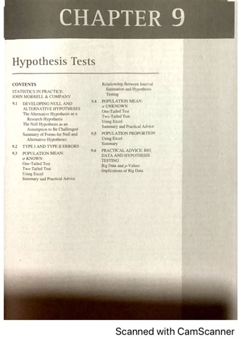 Chapter Hypothesis Tests CHAPTER Hypothesis Tests CONTENTS Relationship Between Loterval
