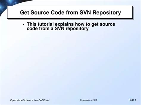 Ppt Get Source Code From Svn Repository Powerpoint Presentation Free Ppt Get Source Code From Svn Repository Powerpoint Presentation Free