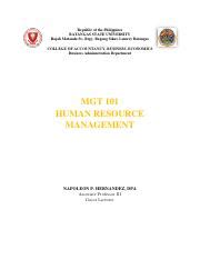 MGT 01 MODULE 1 Pdf Republic Of The Philippines BATANGAS STATE UNIVERSITY Rajah Matanda St