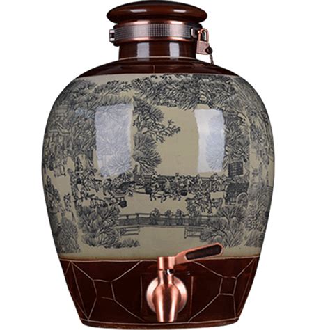 สไตล์คลาสสิกเคลือบดินเผาขวดไม่ใช่ขวดเหล้าแก้วจิ่งเต๋อเจิ้น10กก 20กก 30กก 50กก 100ปอนด์ฟองเชื้อ