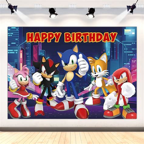 Sonic Party Supplies Birthday Background Sonic Photo Backdrop Happy Birthday Desertcart Sri Lanka