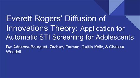 Rogers Diffusion Of Innovations Theory Ppt Ppt