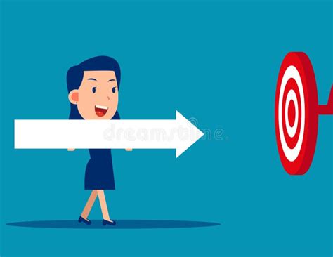 business person catch an arrow to hit the target stock vector illustration of dart effort