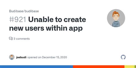 Unable To Create New Users Within App · Issue 921 · Budibasebudibase