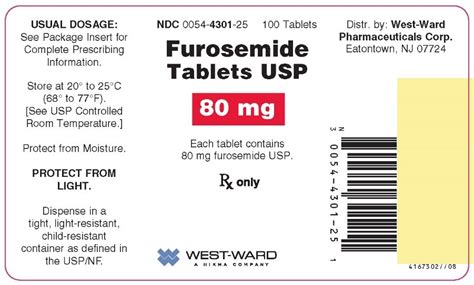 Furosemide Package Insert Prescribing Information