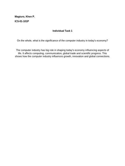 Individual Task And Assignment Pdf Individual Task And Assignment Pdf