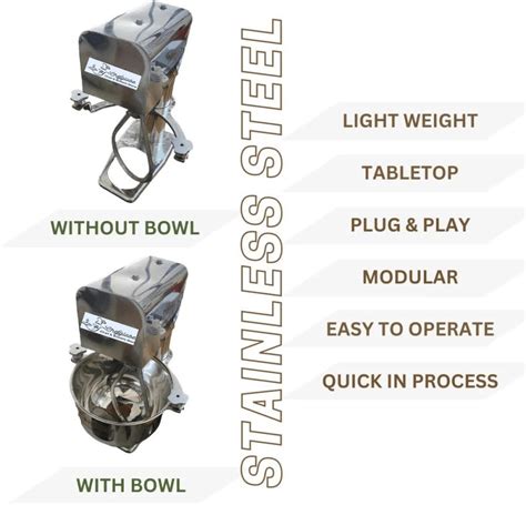 Buy Dough Kneader Atta Kneader 2 Kg Ss Chefglobe Commercials Chef And Bakers Store