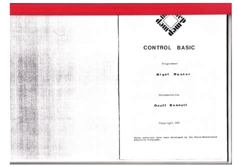 Mep Control Basic Manual Manual Computing History