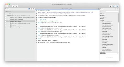 Word Processing Functions In Filemaker Using Buttons And