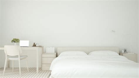 화이트 침대 룸 호텔 또는 콘도침실과 아파트 또는 흰색 톤3d에 가정에서 직장에서 렌더링 3차원 형태에 대한 스톡 사진 및 기타 이미지 Istock